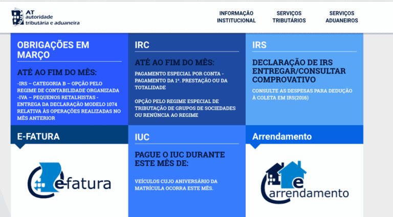 Déclaration IRS au Portugal, impôts et revenus